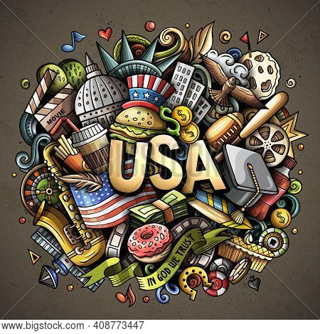 Usa Hand Drawn Vector & Photo (Free Trial) | Bigstock