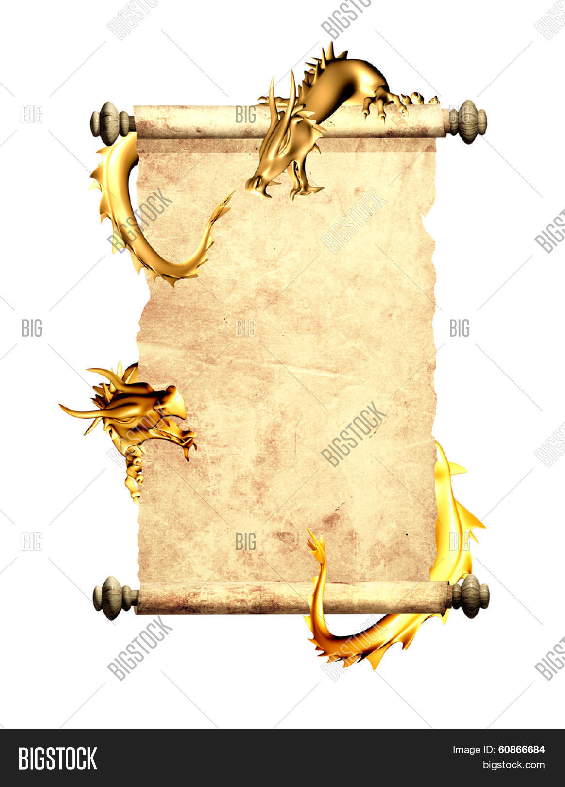 Dragons Scroll Old Image & Photo (Free Trial) | Bigstock