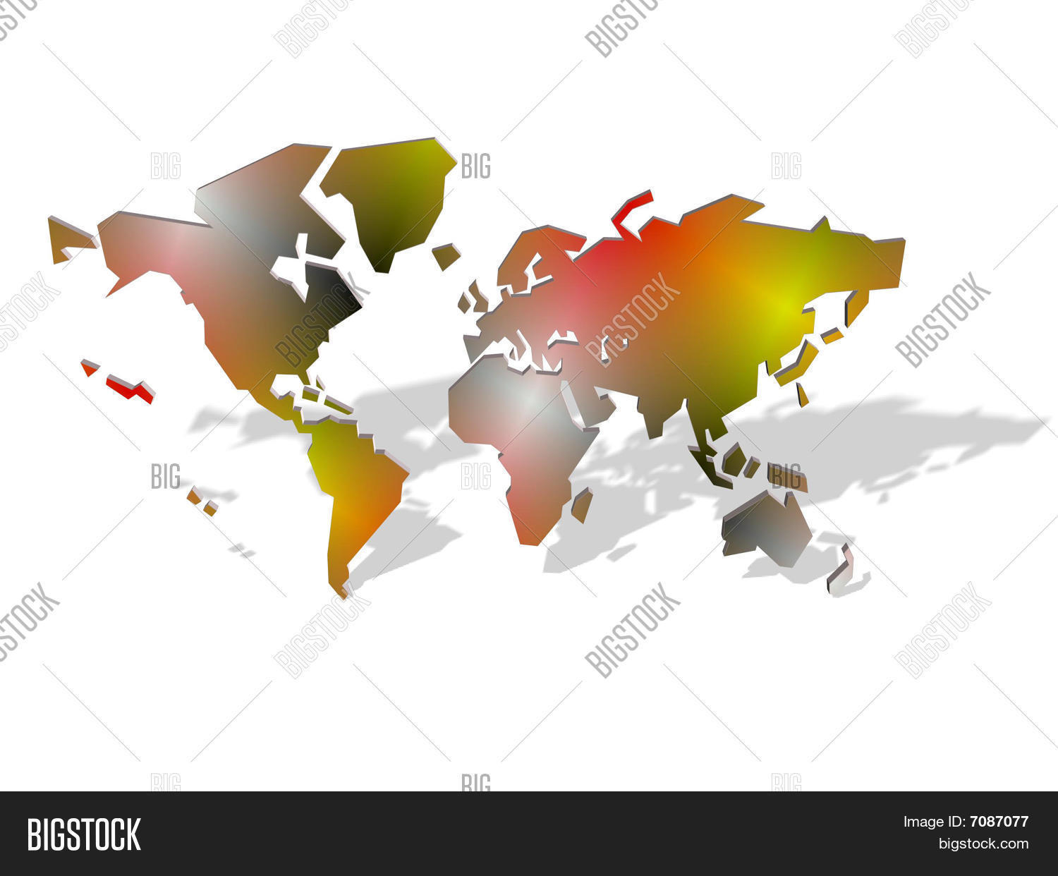 3d World Map Image & Photo (Free Trial) | Bigstock