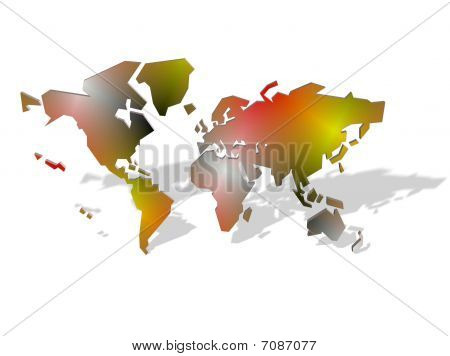 3d World Map Image & Photo (Free Trial) | Bigstock