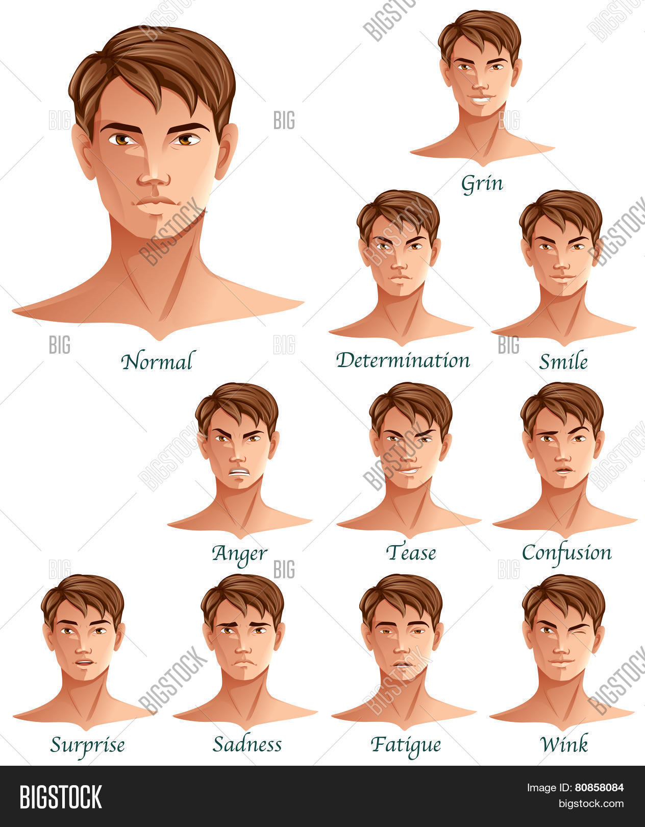 Male Expressions Vector & Photo (Free Trial) | Bigstock