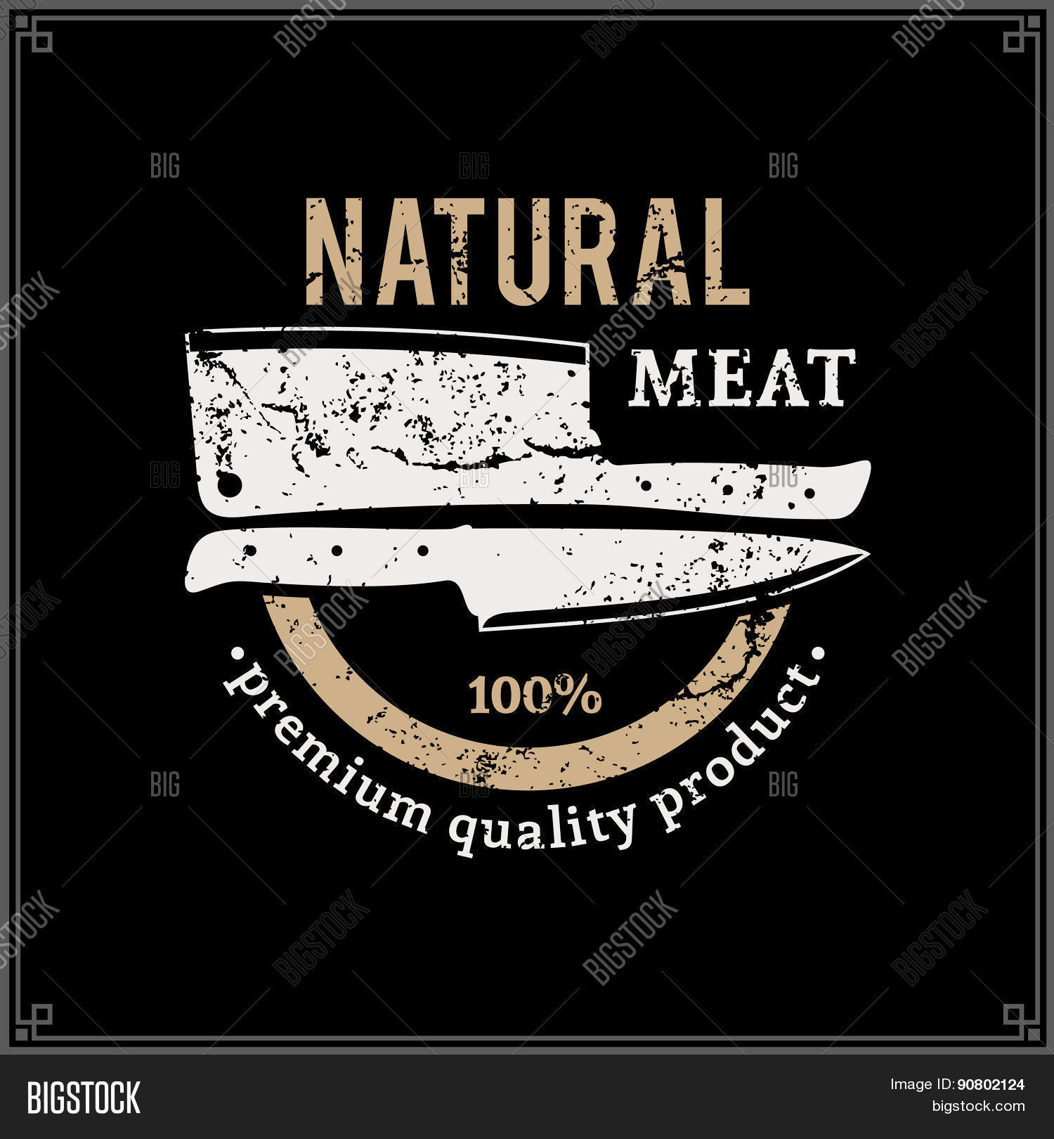 Retro Styled Butcher Vector & Photo (Free Trial) | Bigstock