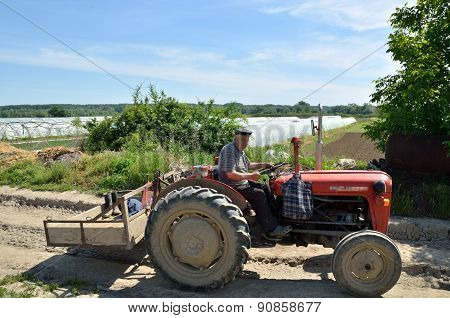 Old Man On Tractor Image & Photo (Free Trial) | Bigstock