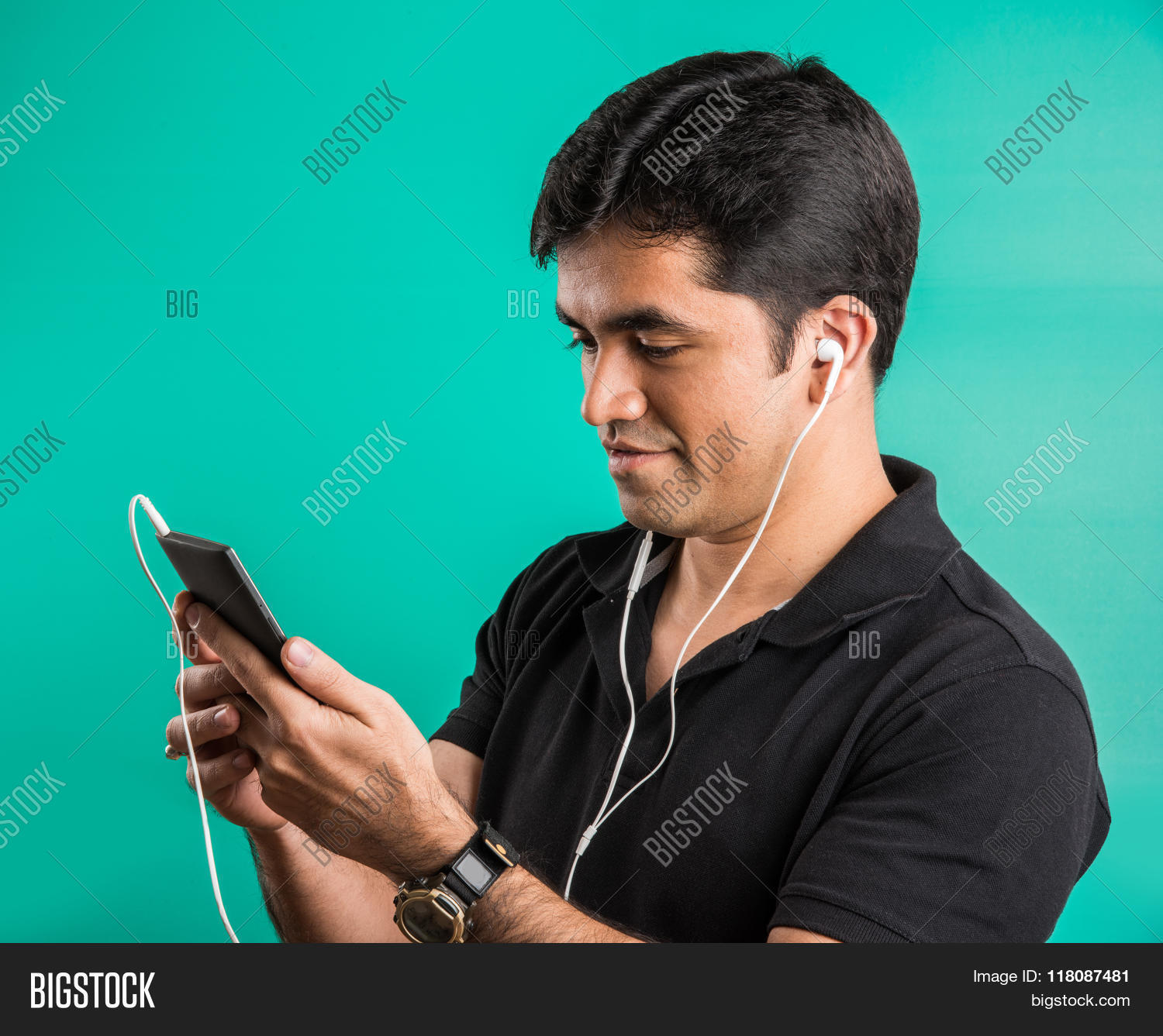 Indian Man Headphones Image & Photo (Free Trial) | Bigstock
