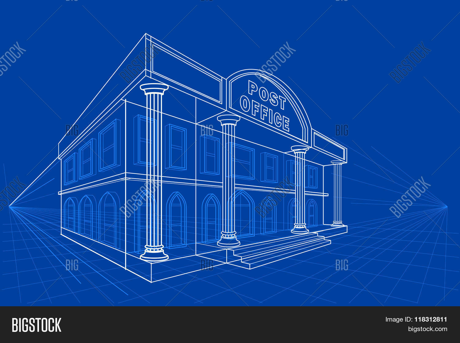 Blueprint Building Vector & Photo (Free Trial) | Bigstock