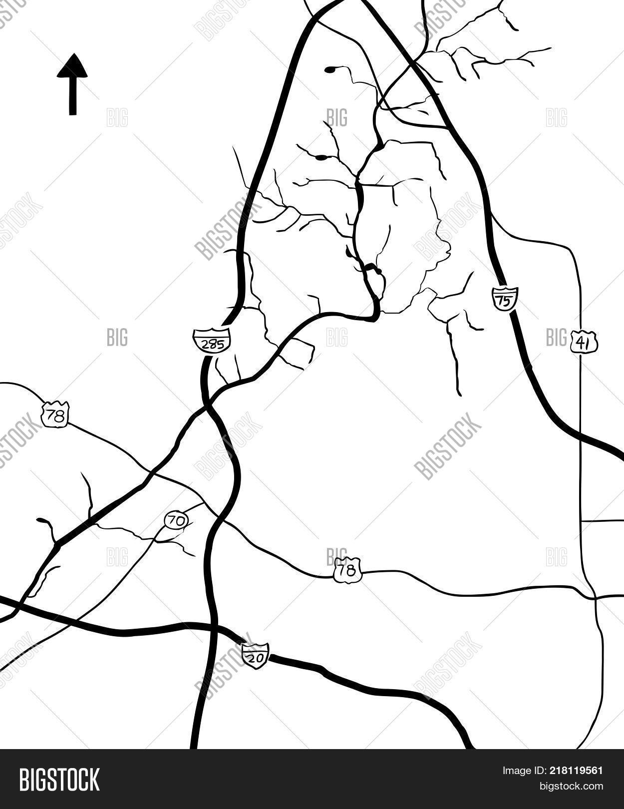 Outlined Map County Image & Photo (Free Trial) | Bigstock
