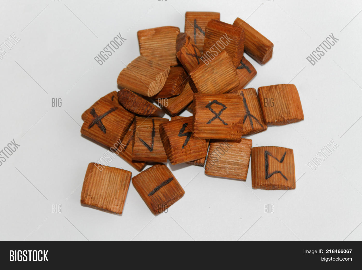 Wooden Runes Lie On Image & Photo (Free Trial) | Bigstock