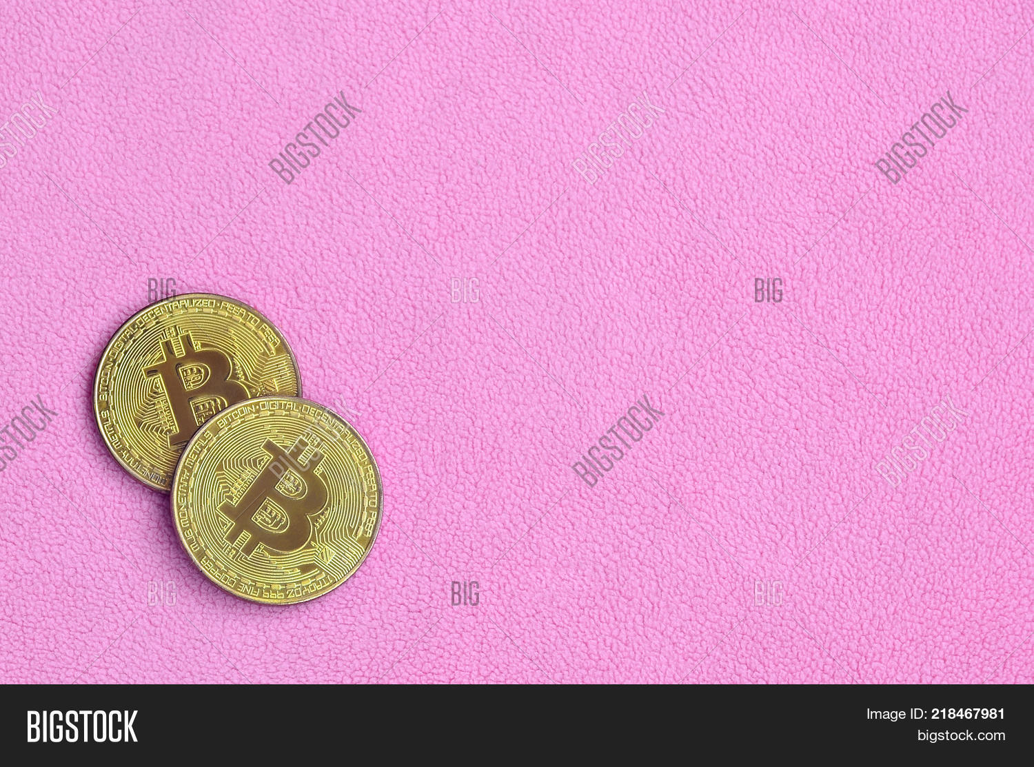 Two Golden Bitcoins Image & Photo (Free Trial) | Bigstock