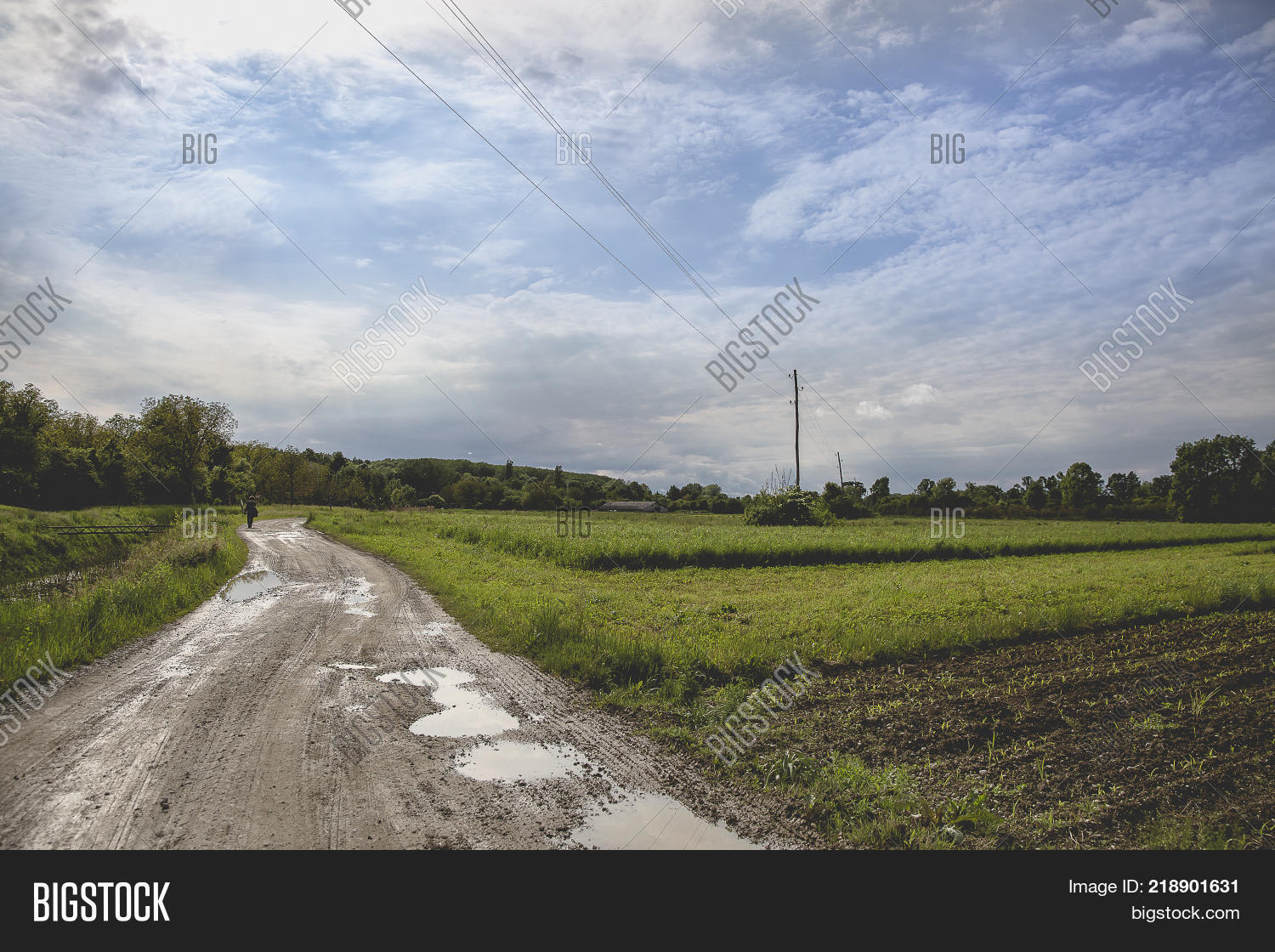 Muddy Wet Road Puddles Image & Photo (Free Trial) | Bigstock