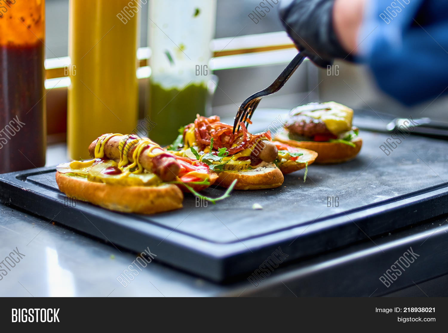 Cook Prepares Hot Dog Image & Photo (Free Trial) | Bigstock