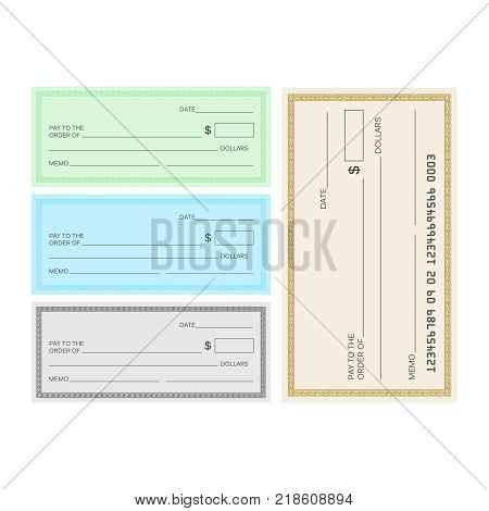 Blank Check Template Vector & Photo (Free Trial) | Bigstock