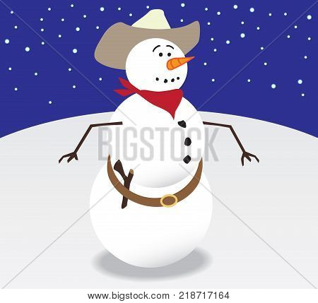 Cowboy Snowman Vector & Photo (Free Trial) | Bigstock