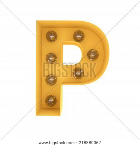 Letter P Light Sign Image & Photo (Free Trial) | Bigstock