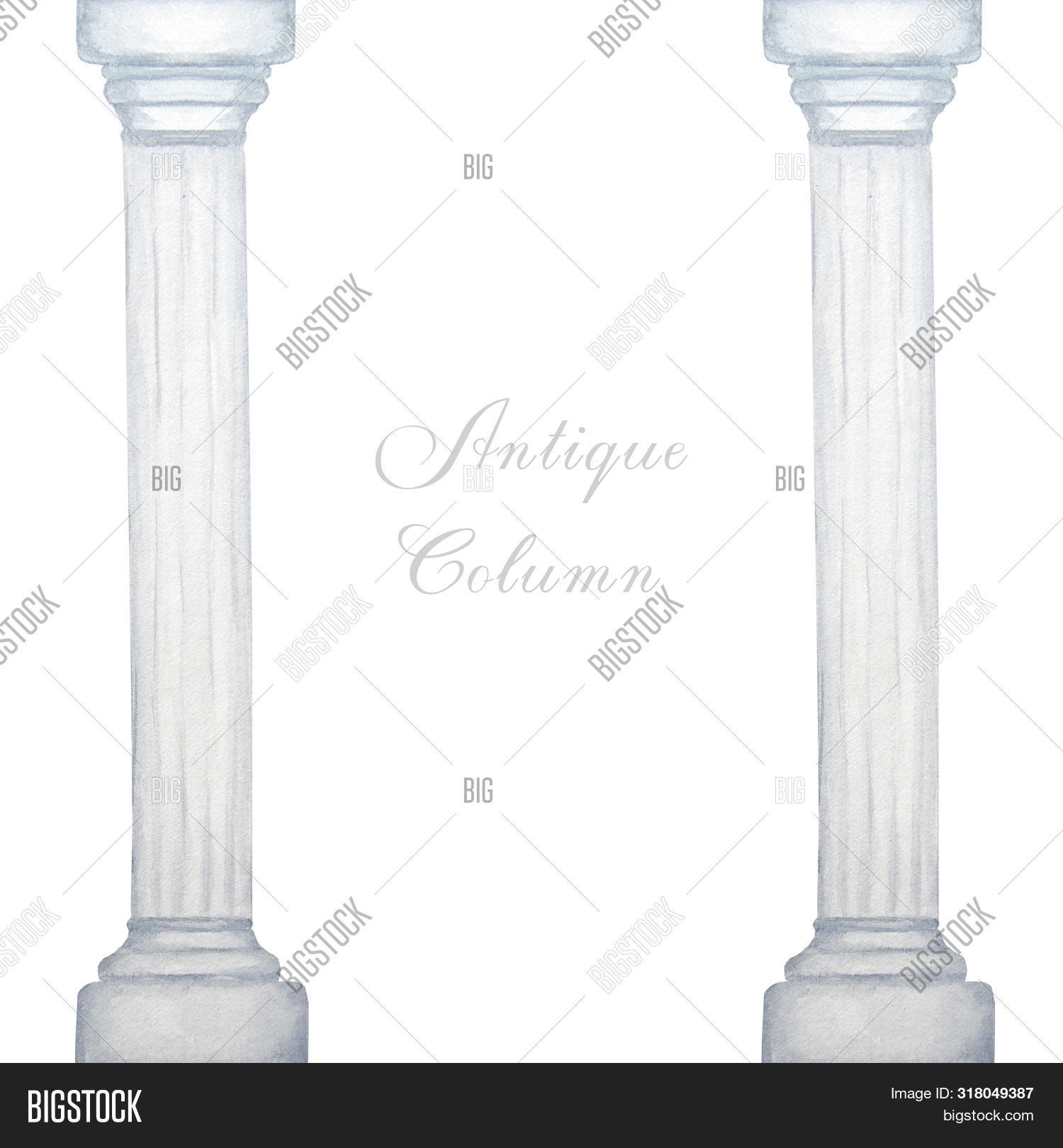 Watercolor Column Image & Photo (Free Trial) | Bigstock