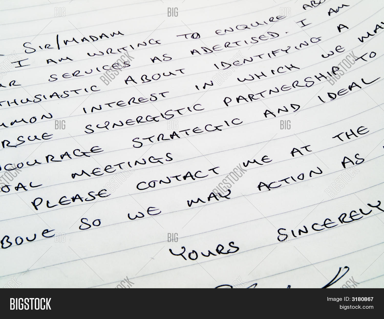 Handwritten Writing Image & Photo (Free Trial) | Bigstock