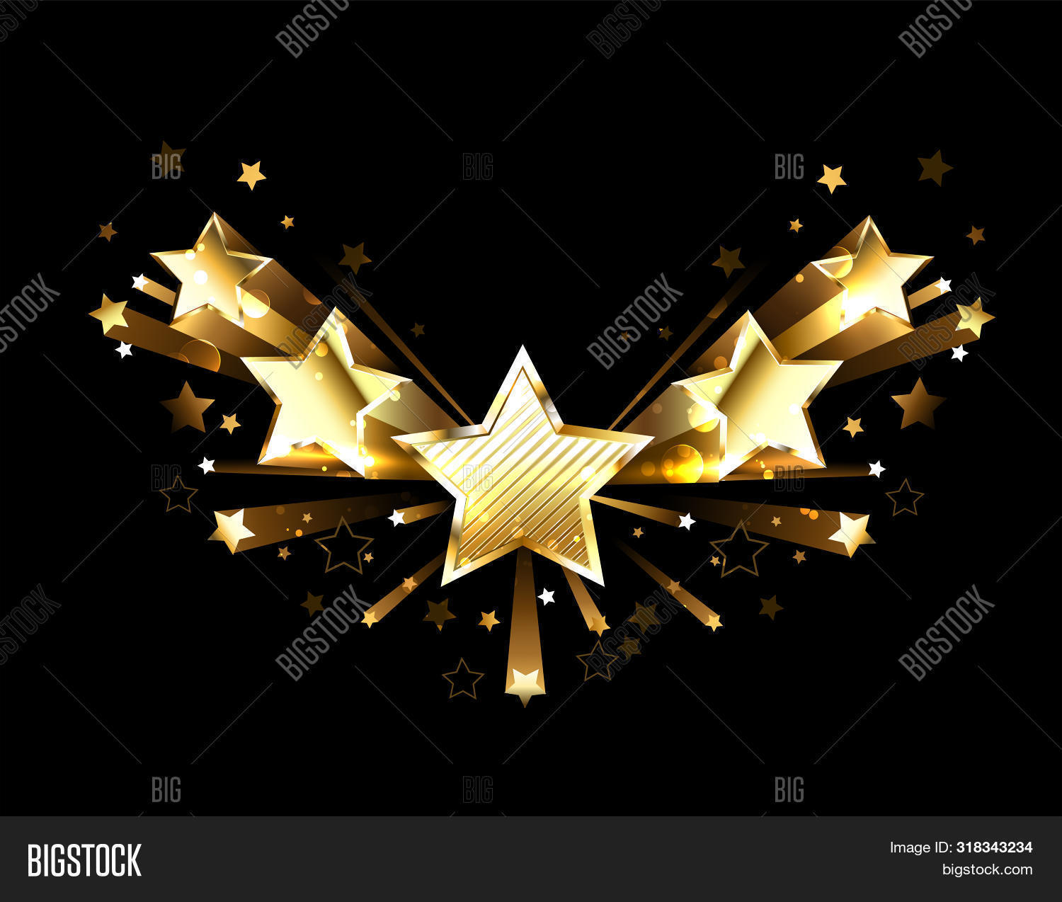 Five, Golden, Shiny, Image & Photo (Free Trial) | Bigstock