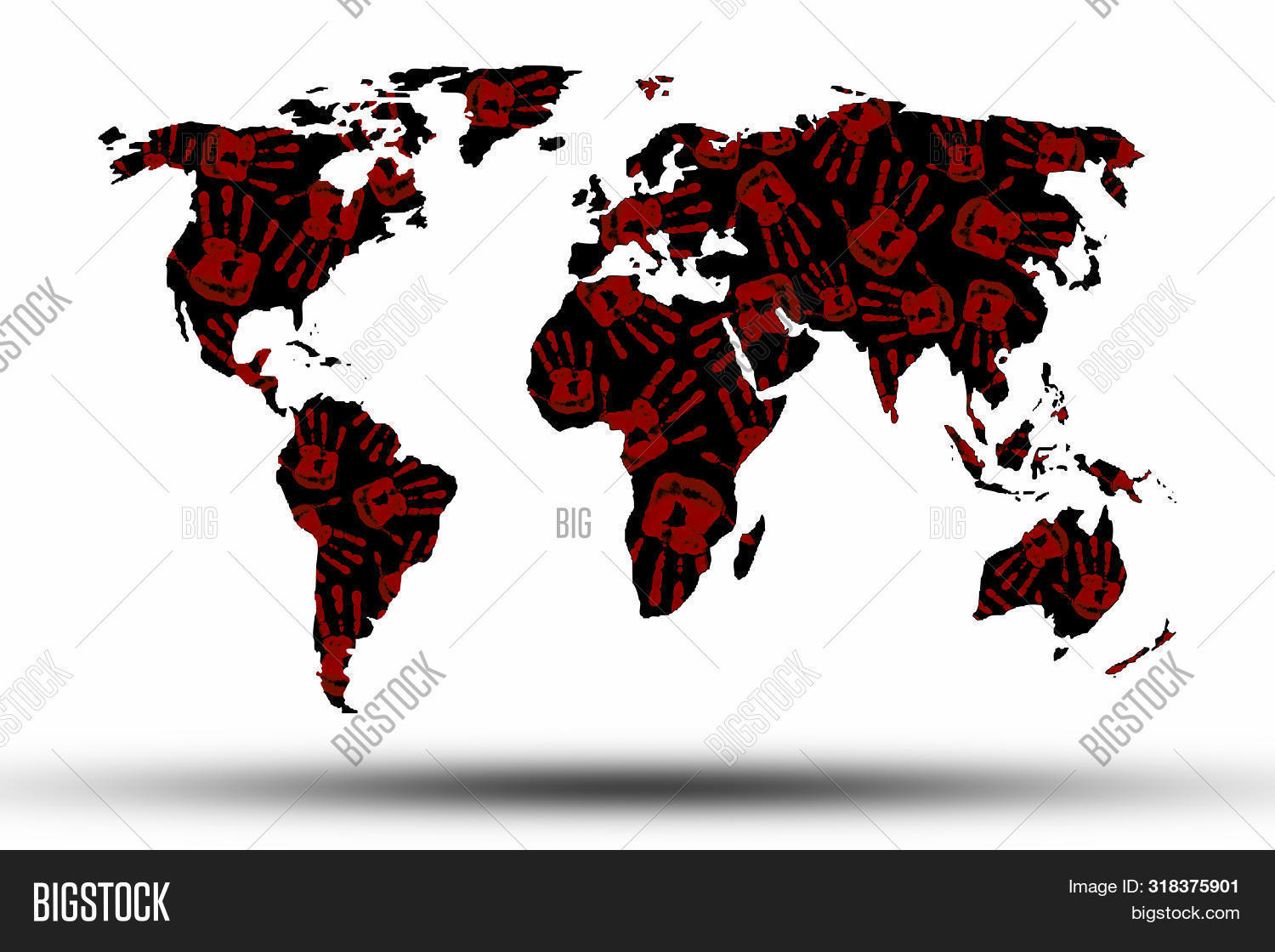 World Map Red Image & Photo (Free Trial) | Bigstock