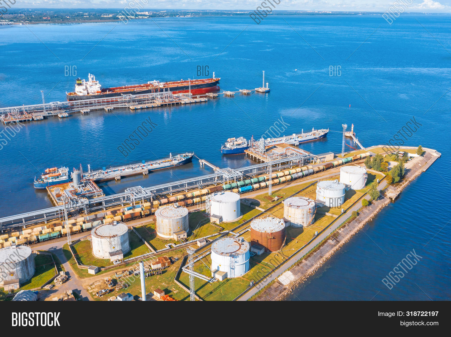 Aerial View Large Port Image & Photo (Free Trial) | Bigstock