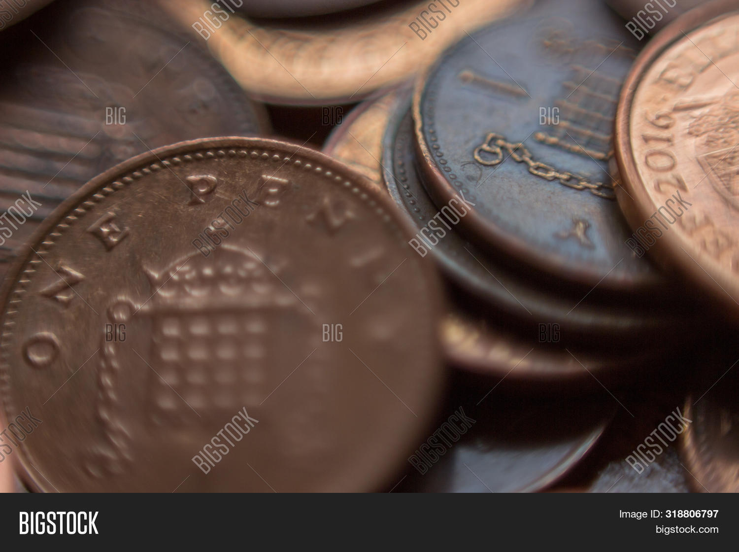 Pile British 1 Pence Image & Photo (Free Trial) | Bigstock
