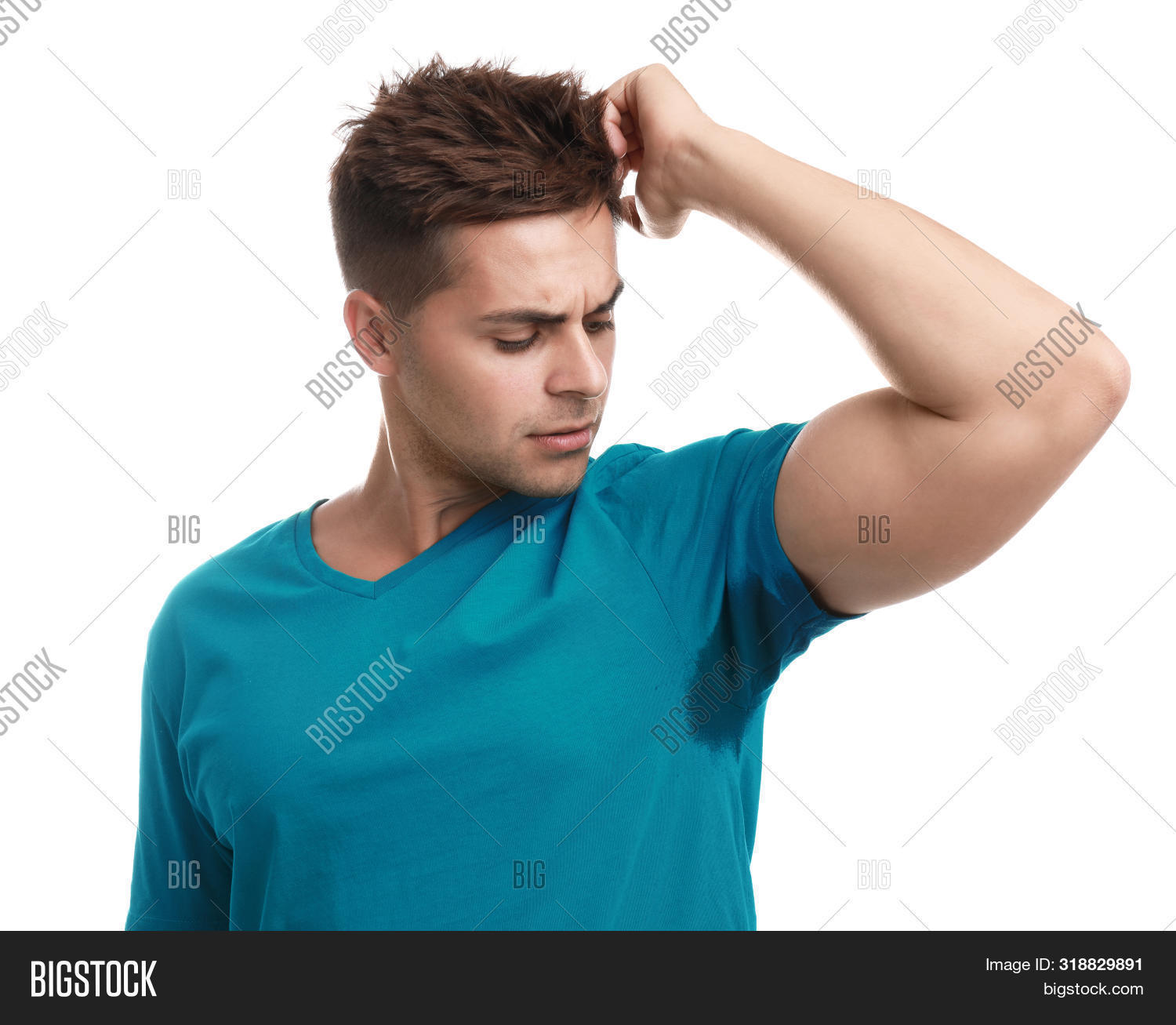 Young Man Sweat Stain Image & Photo (Free Trial) | Bigstock