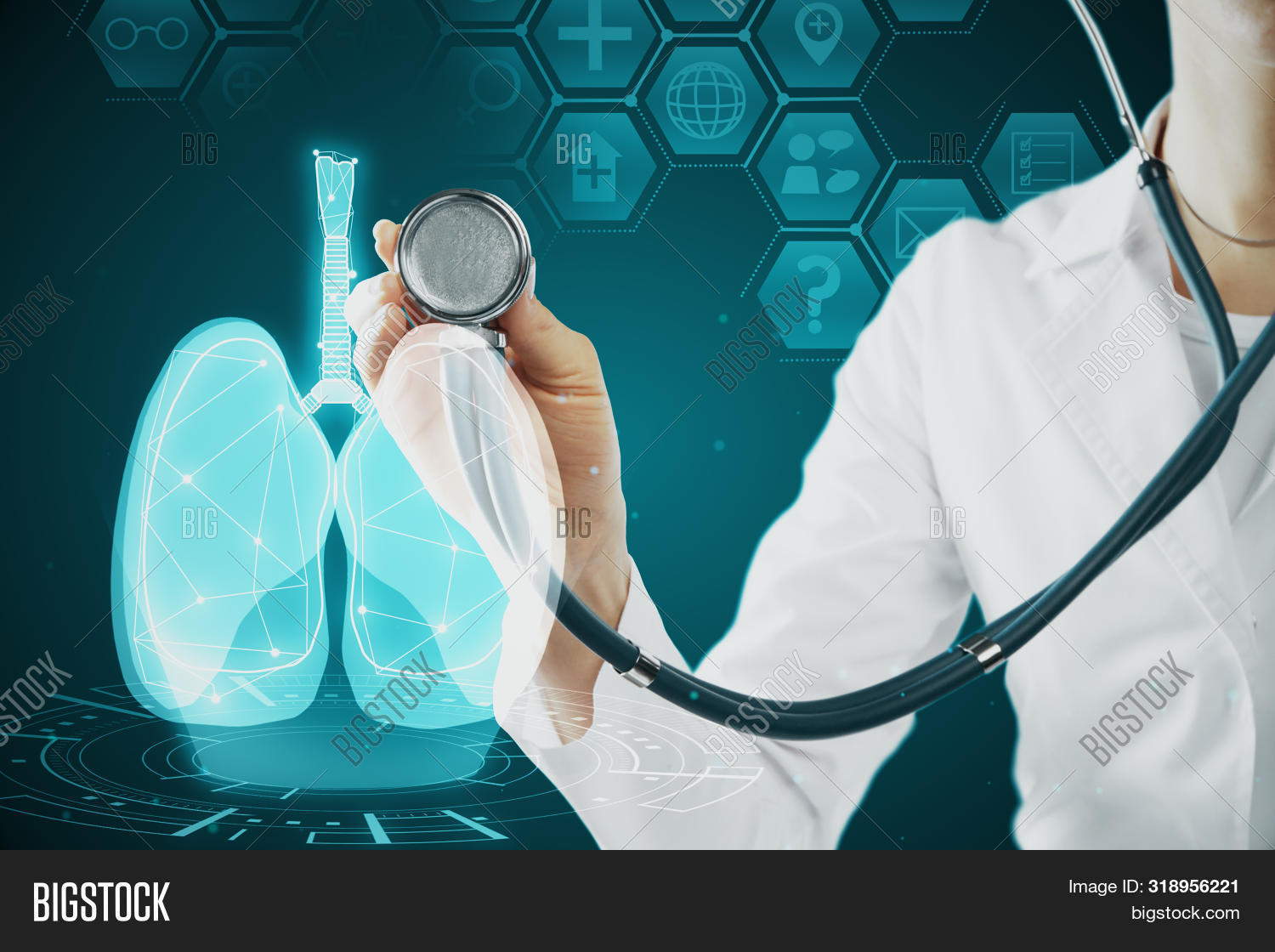 Medical Blue Lungs Image & Photo (Free Trial) | Bigstock