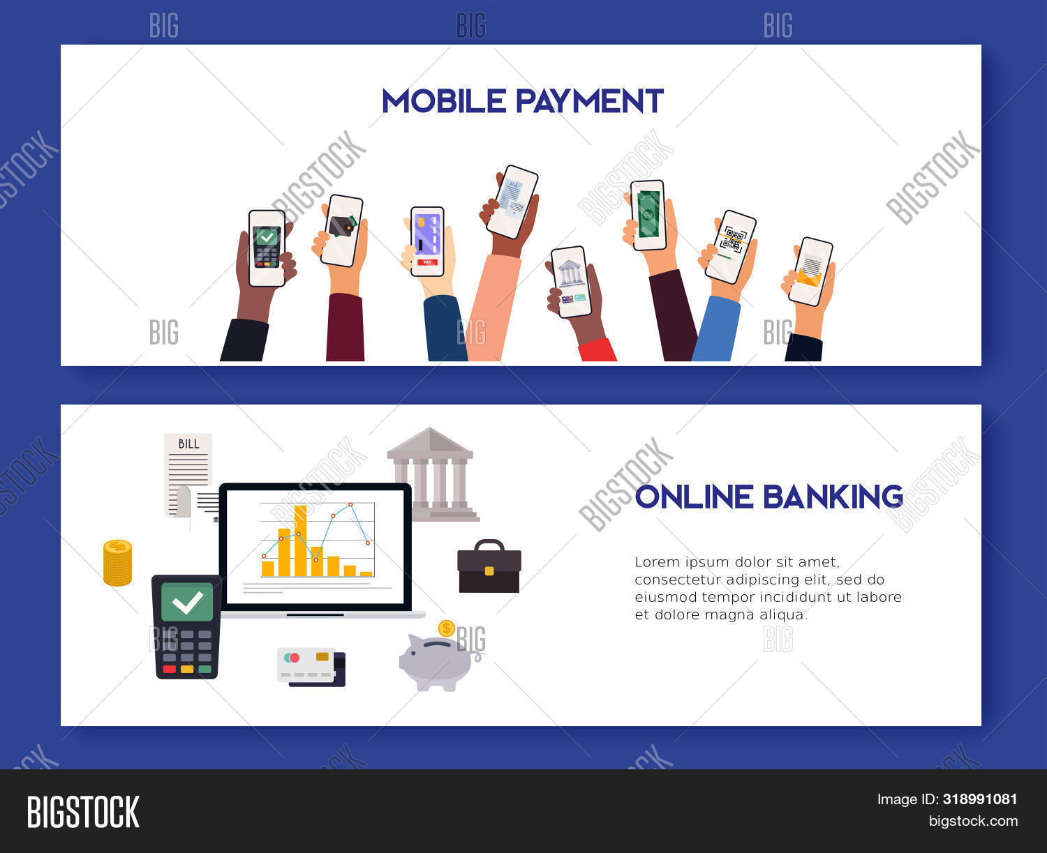 Mobile Payment Mobile Vector & Photo (Free Trial) | Bigstock
