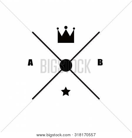 Two Crossed Lines Vector & Photo (Free Trial) | Bigstock