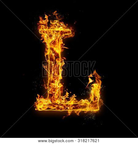 Letter L. Fire Flames Image & Photo (Free Trial) | Bigstock