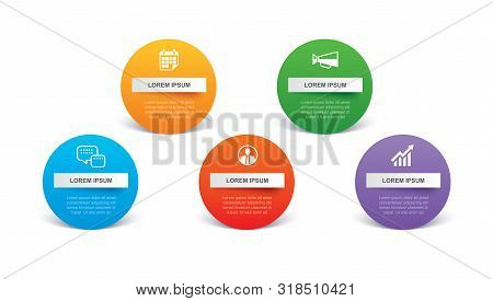5 Circle Infographic Vector & Photo (Free Trial) | Bigstock