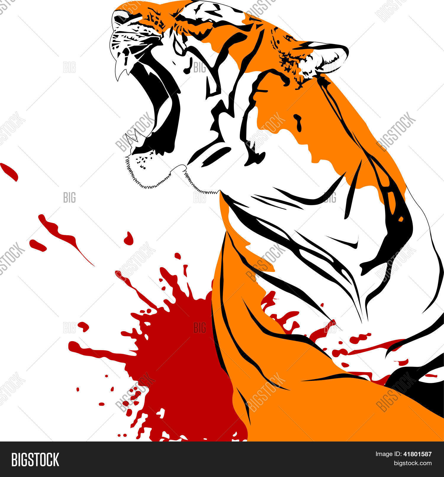Wounded Tiger Vector & Photo (Free Trial) | Bigstock