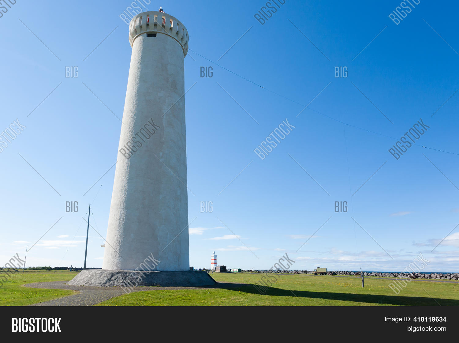 Old Lighthouse Gardur Image & Photo (Free Trial) | Bigstock