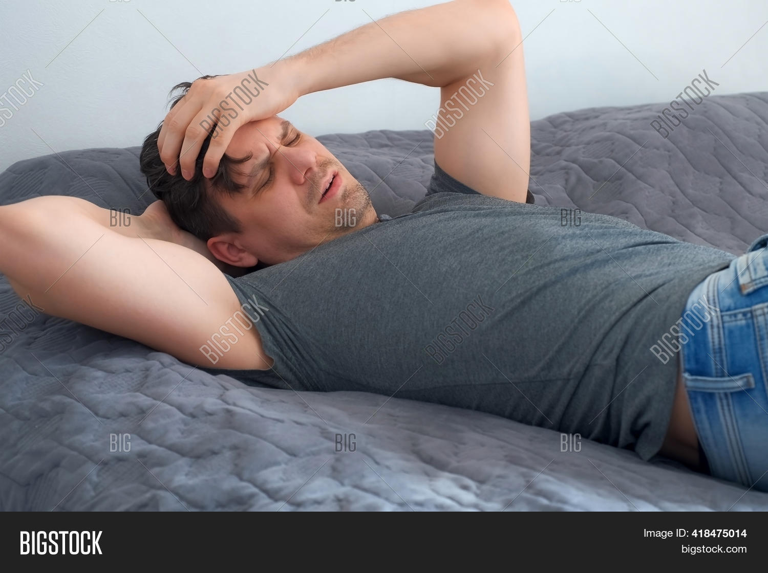 Young Man Waking Bed Image & Photo (Free Trial) | Bigstock
