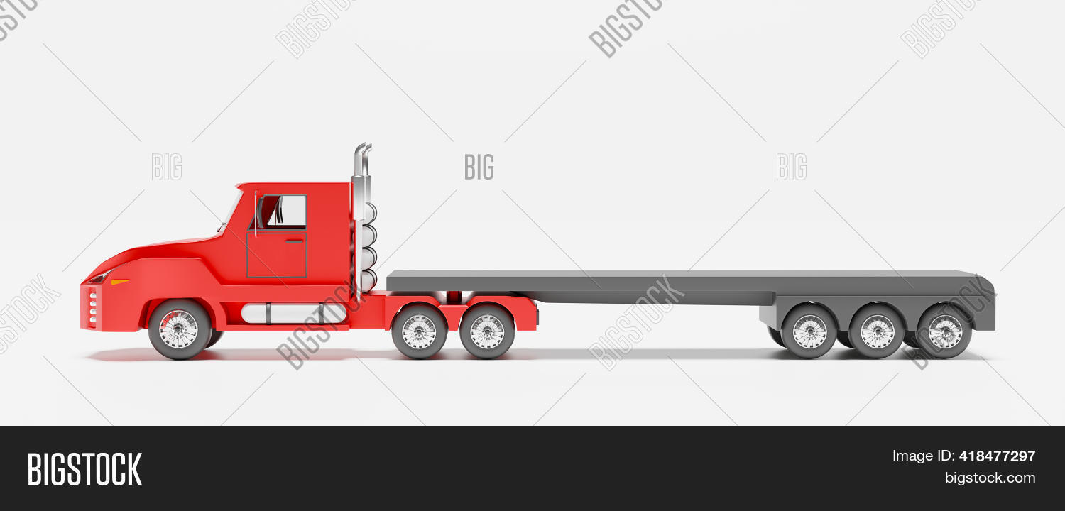 Red Tractor Trailer Image & Photo (Free Trial) | Bigstock