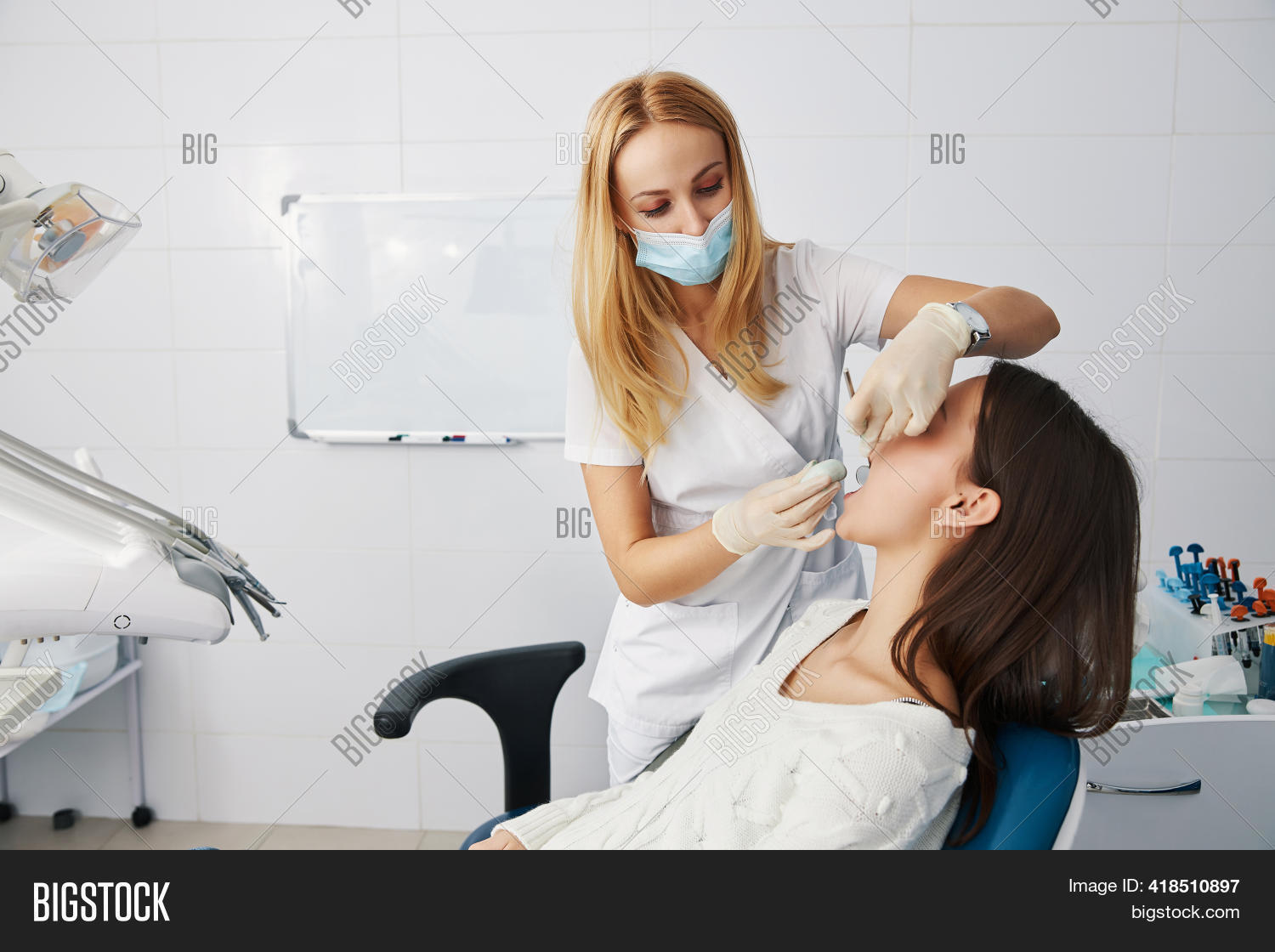 Dentist Putting Putty Image & Photo (Free Trial) | Bigstock
