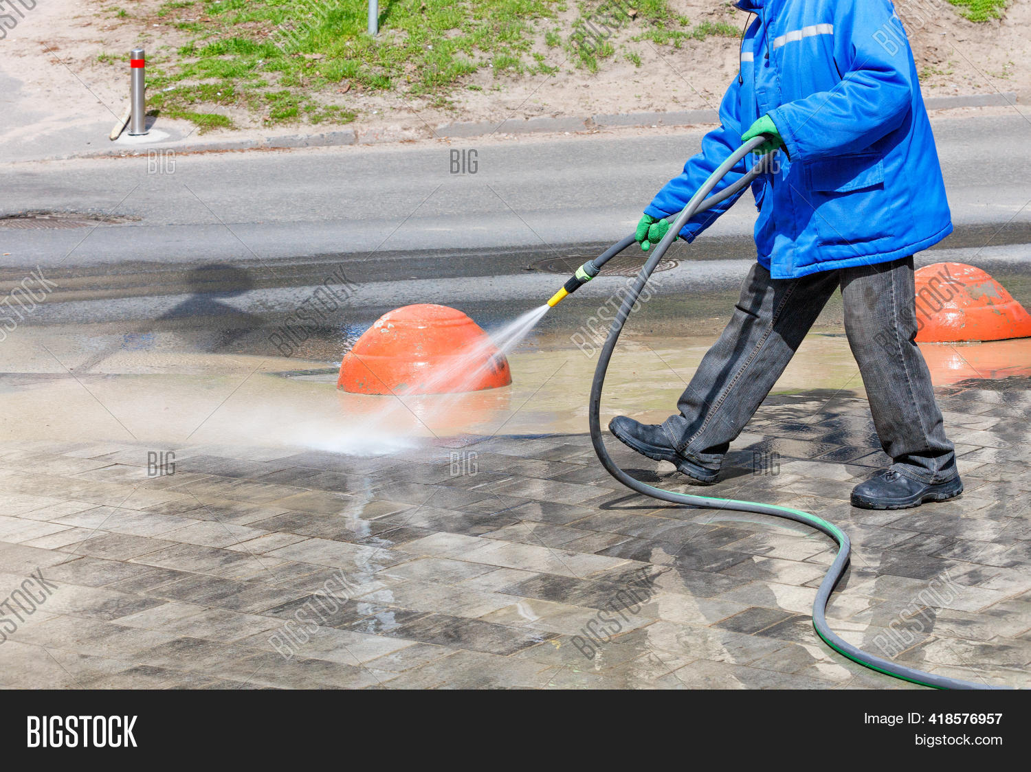 Janitor Blue Jacket Image & Photo (Free Trial) | Bigstock