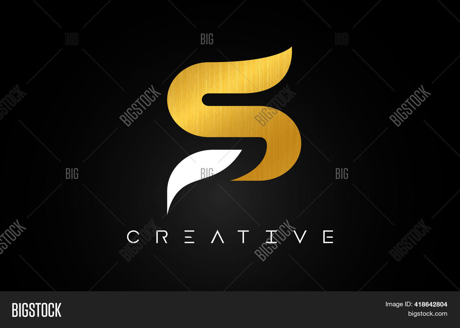 S Golden Letter Logo Vector & Photo (Free Trial) | Bigstock