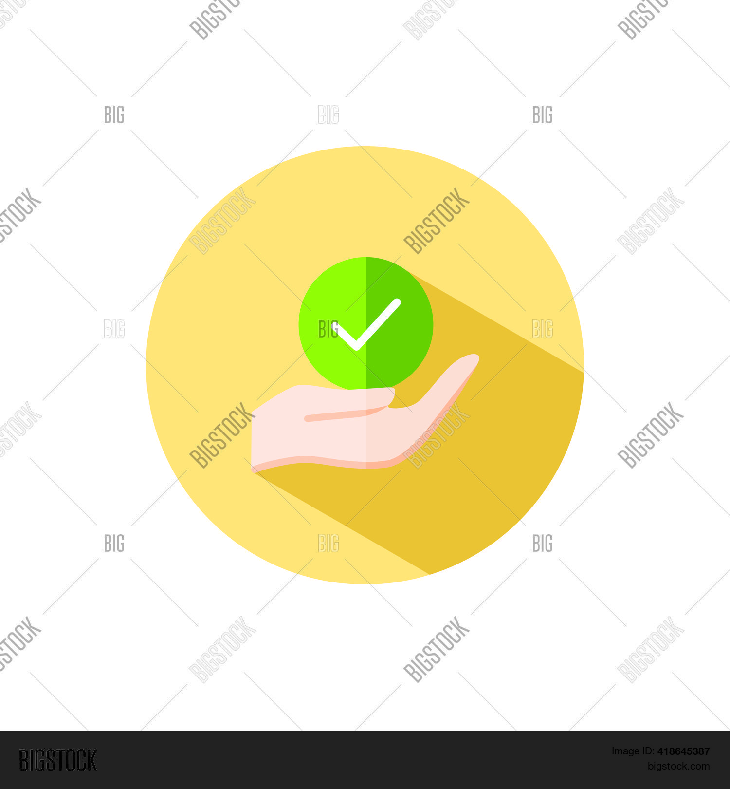 Hold Hand Check Mark Vector & Photo (Free Trial) | Bigstock