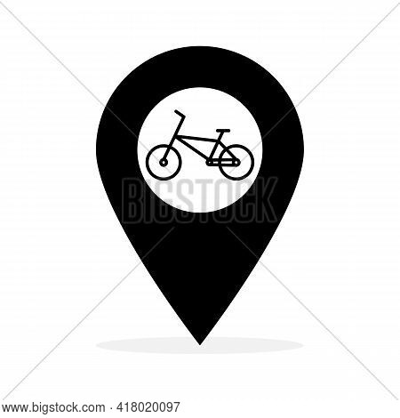 Bicycle Map Pointer Vector & Photo (Free Trial) | Bigstock
