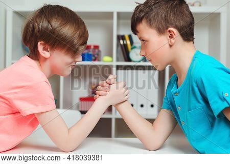 Cute Boys Competing Image & Photo (Free Trial) | Bigstock