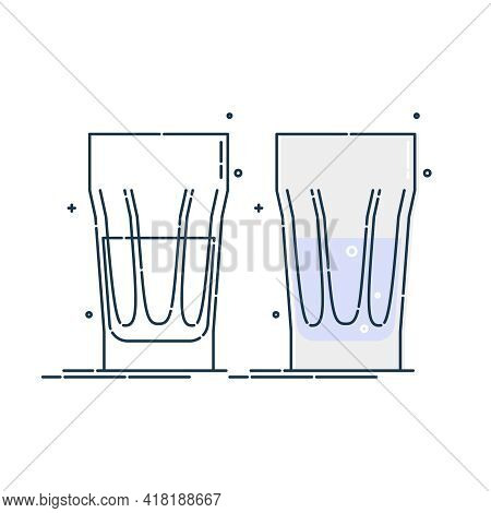 Glass Water Line Art Image & Photo (Free Trial) | Bigstock
