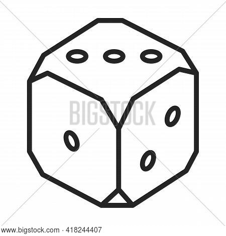 Dice Vector Outline Vector & Photo (Free Trial) | Bigstock