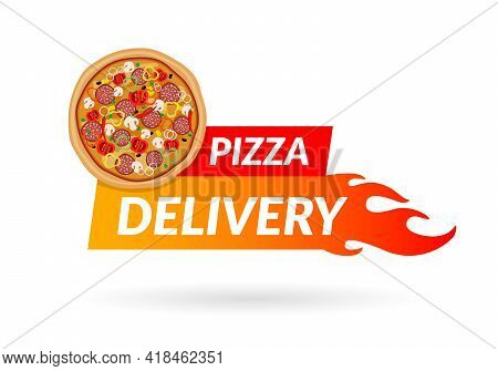 Pizza Delivery Icon Vector & Photo (Free Trial) | Bigstock