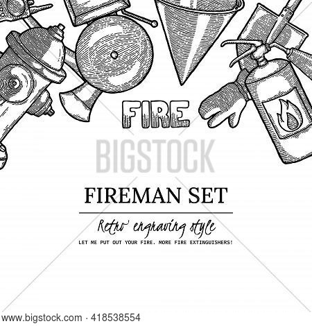 Firefighting Vintage Vector & Photo (Free Trial) | Bigstock