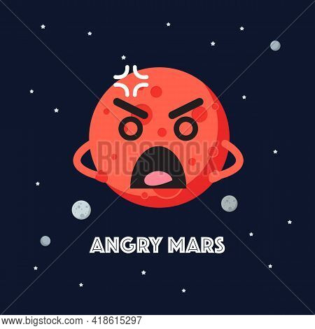 Angry Mars Character Vector & Photo (Free Trial) | Bigstock
