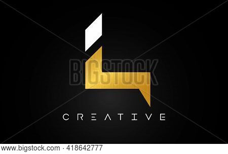 L Golden Letter Logo Vector & Photo (Free Trial) | Bigstock