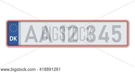Danish Car Number Vector & Photo (Free Trial) | Bigstock