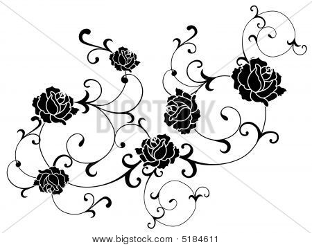 Rose Tattoo Vector & Photo (Free Trial) | Bigstock