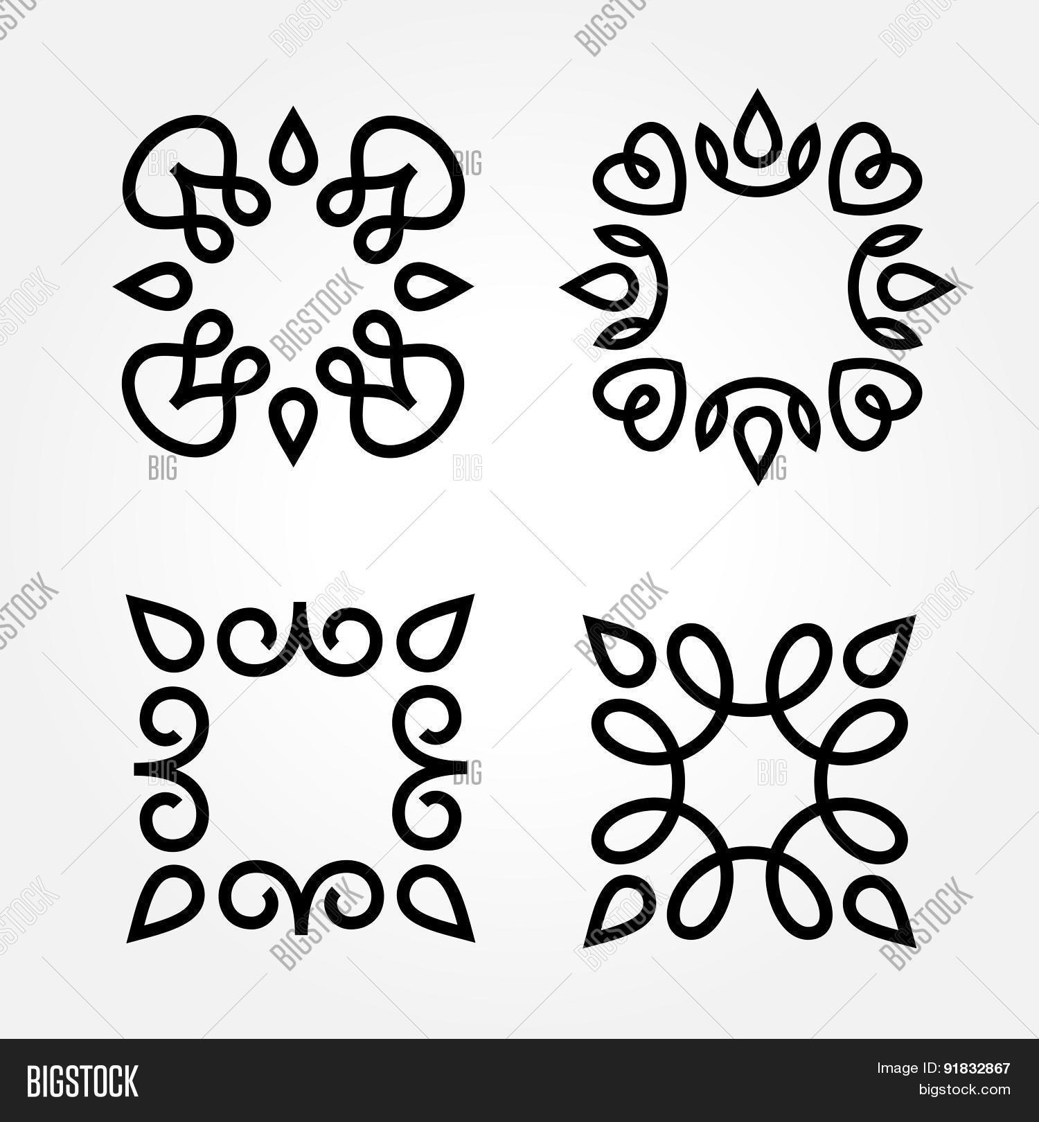 Set Simple Line Art Vector & Photo (Free Trial) | Bigstock