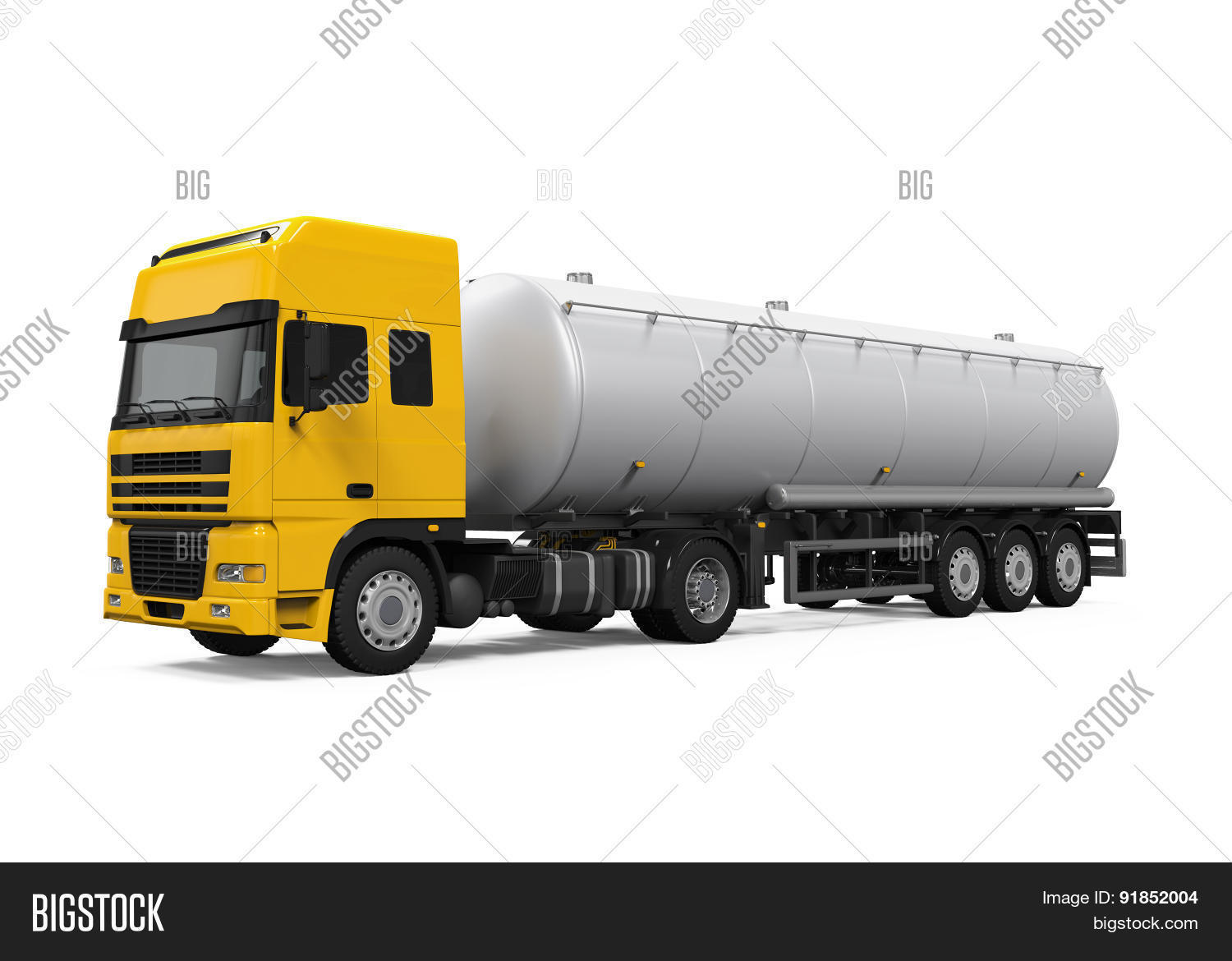 Yellow Fuel Tanker Image & Photo (Free Trial) | Bigstock