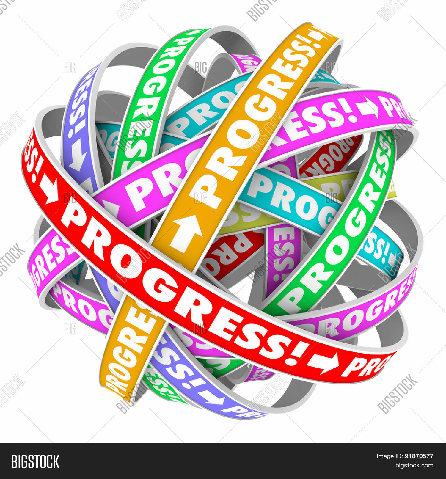 Progress Word On Cycle Image & Photo (Free Trial) | Bigstock